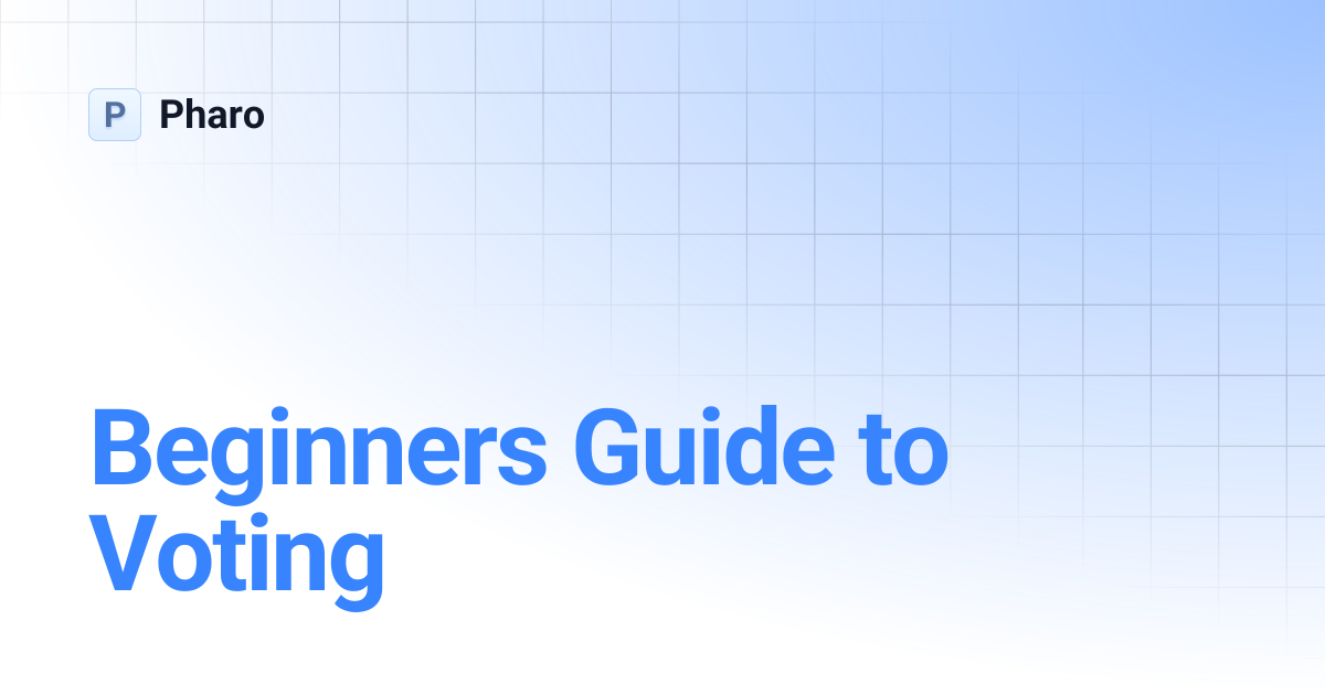 Beginners Guide to Voting | Pharo